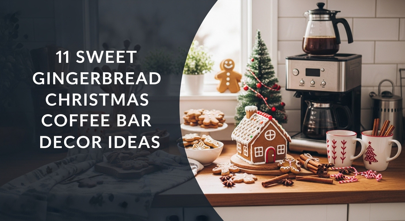 11 Sweet Gingerbread Christmas Coffee Bar Decor Ideas