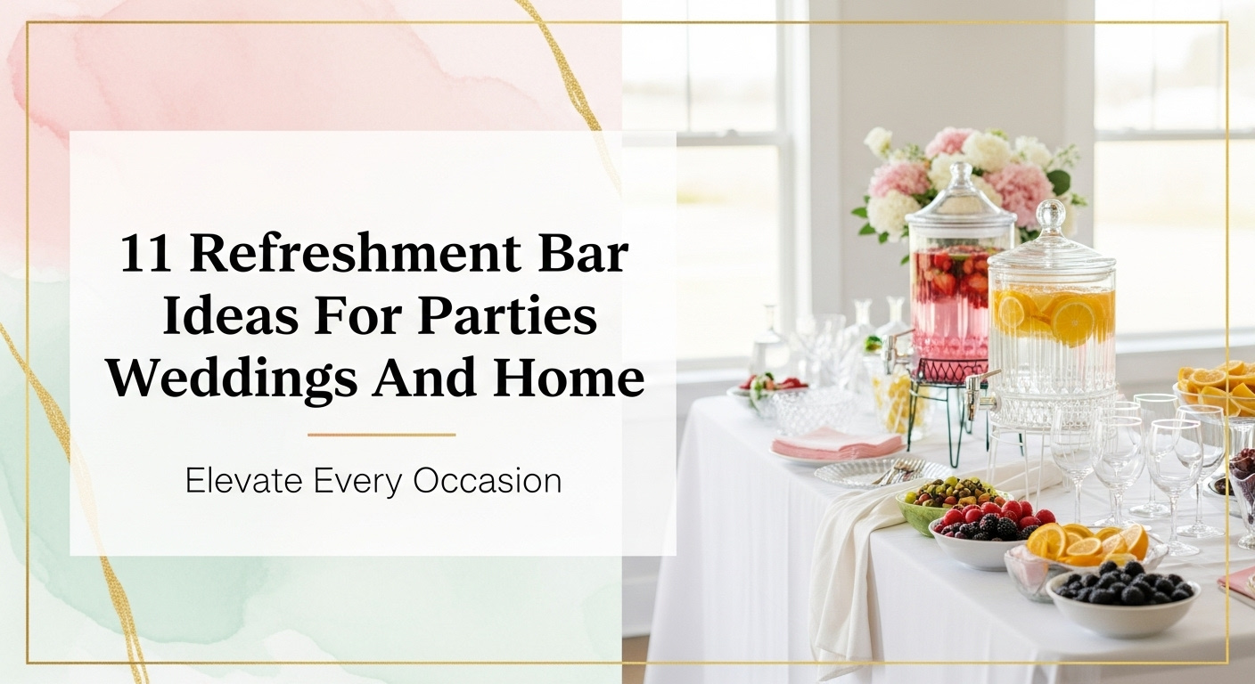 11 Refreshment Bar Ideas For Parties Weddings And Home 2026