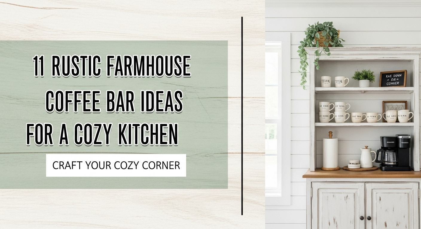 11 Rustic Farmhouse Coffee Bar Ideas For A Cozy Kitchen 2025
