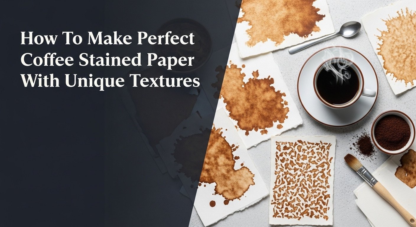 How To Make Perfect Coffee Stained Paper With Unique Textures