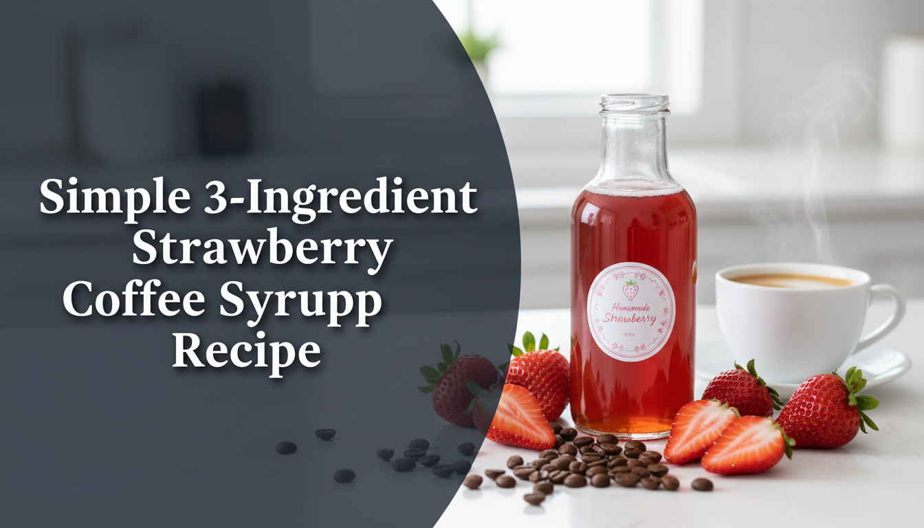 Simple 3-Ingredient Strawberry Coffee Syrup Recipe