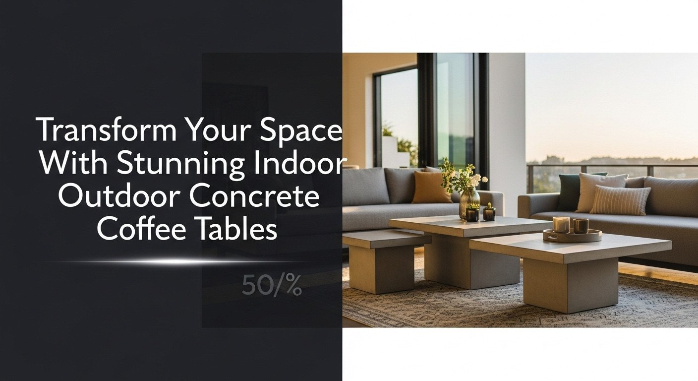 Transform Your Space With Stunning Indoor Outdoor Concrete Coffee Tables