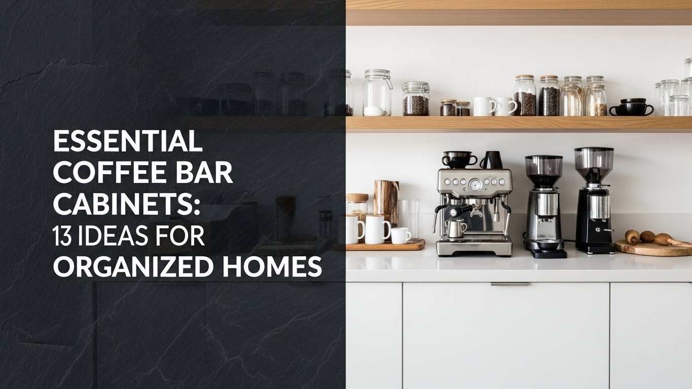 Essential Coffee Bar Cabinets: 13 Ideas For Organized Homes