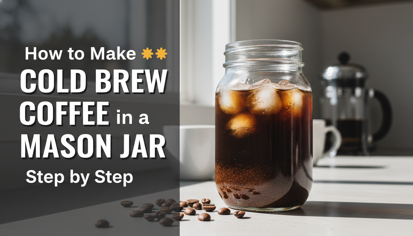 How To Make Cold Brew Coffee In A Mason Jar Step By Step