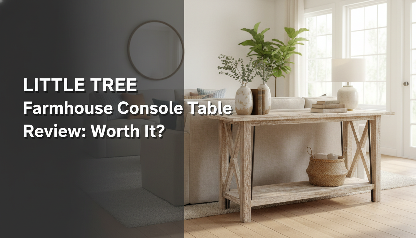 LITTLE TREE Farmhouse Console Table Review: Worth It?