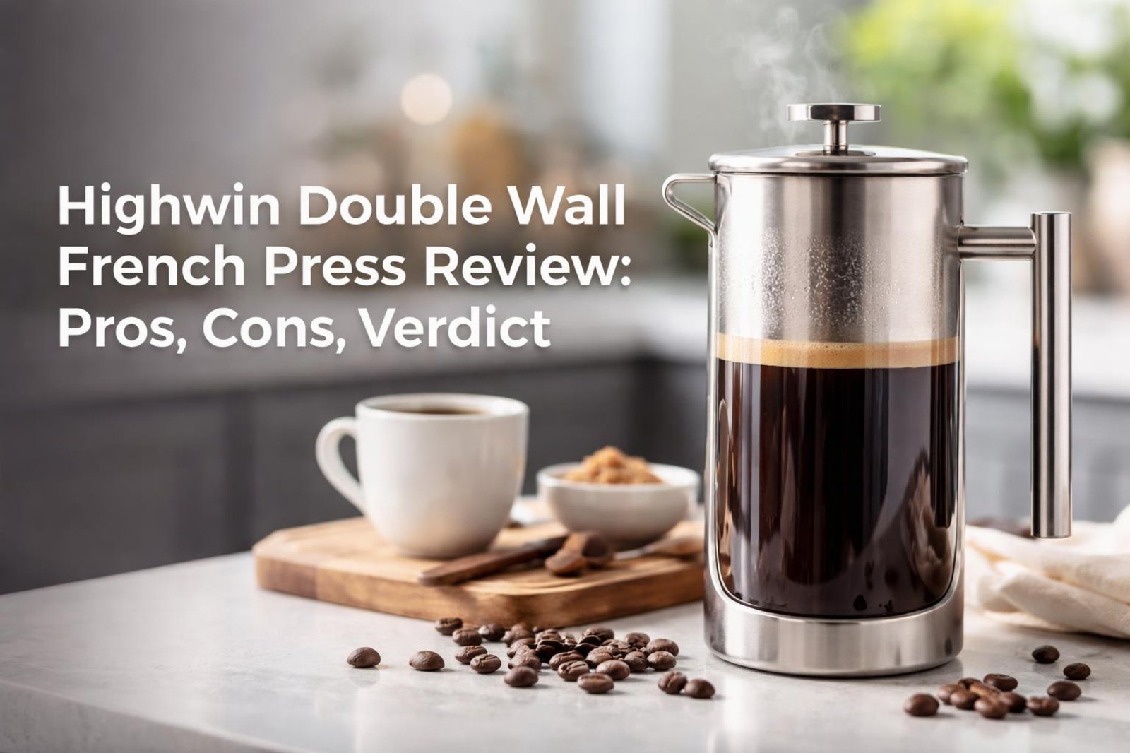 Highwin Double Wall French Press Review: Pros, Cons, Verdict