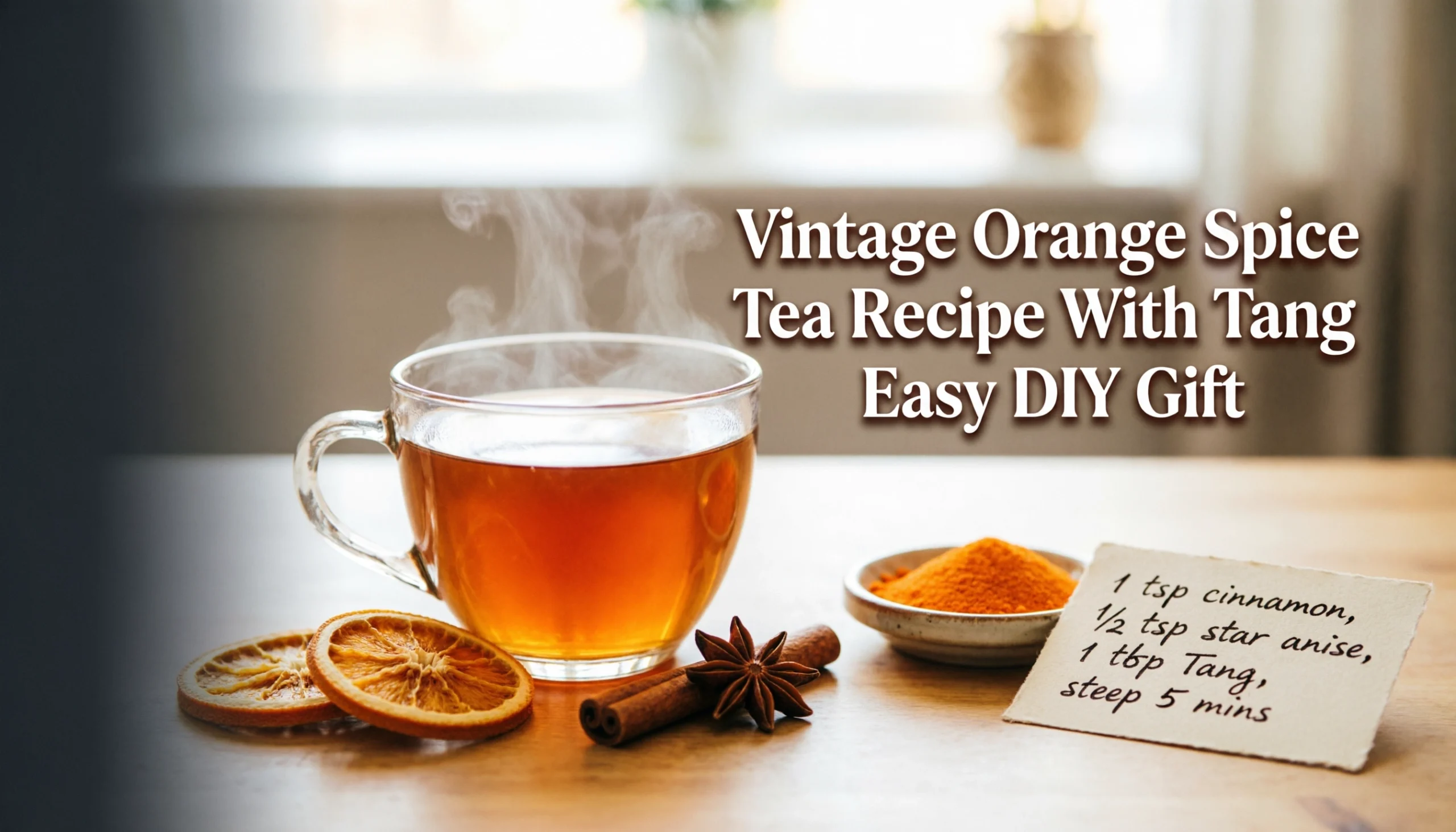 Vintage Orange Spice Tea Recipe With Tang: Easy DIY Gift